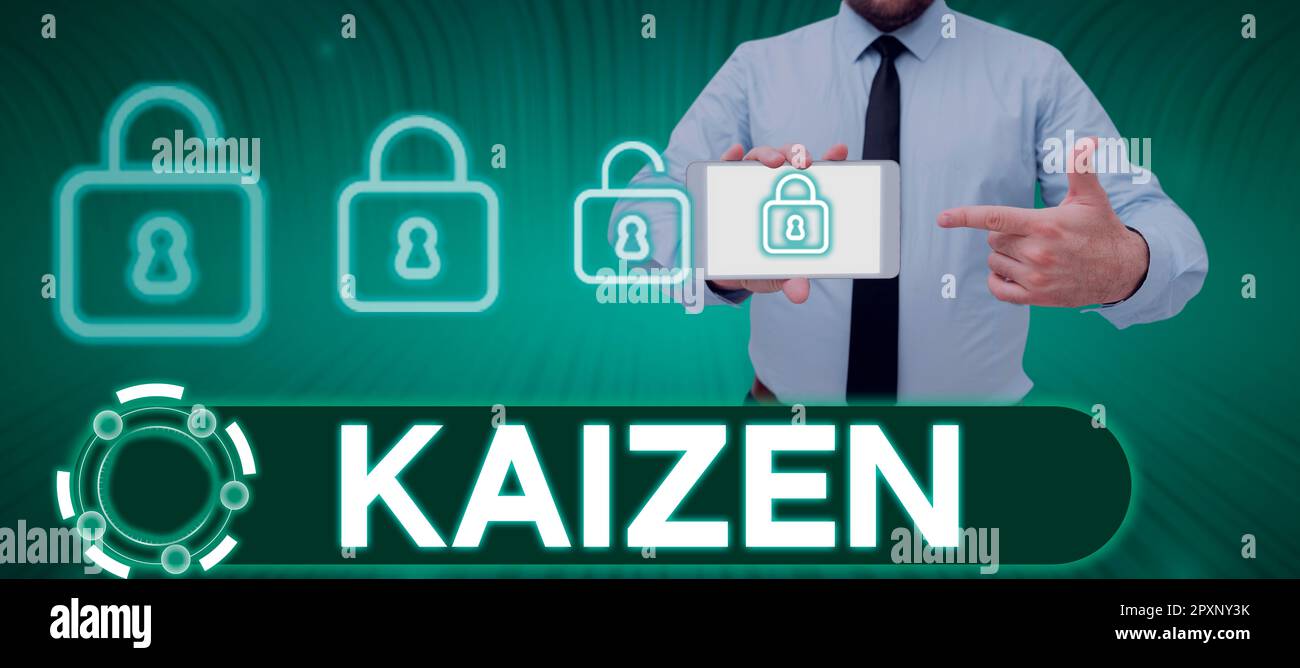 Handwriting text Kaizen, Business overview a Japanese business ... Handwriting text Kaizen, Business overview a Japanese business ...