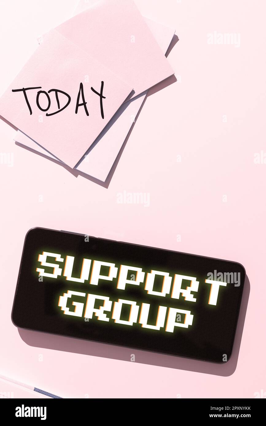 Conceptual caption Support Group, Word for number of people involved in ...