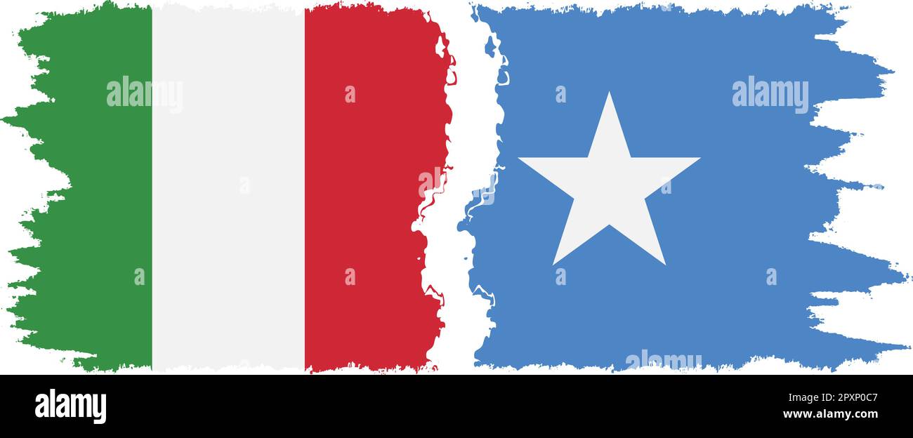 Somalia and Italy grunge flags connection, vector Stock Vector Image ...