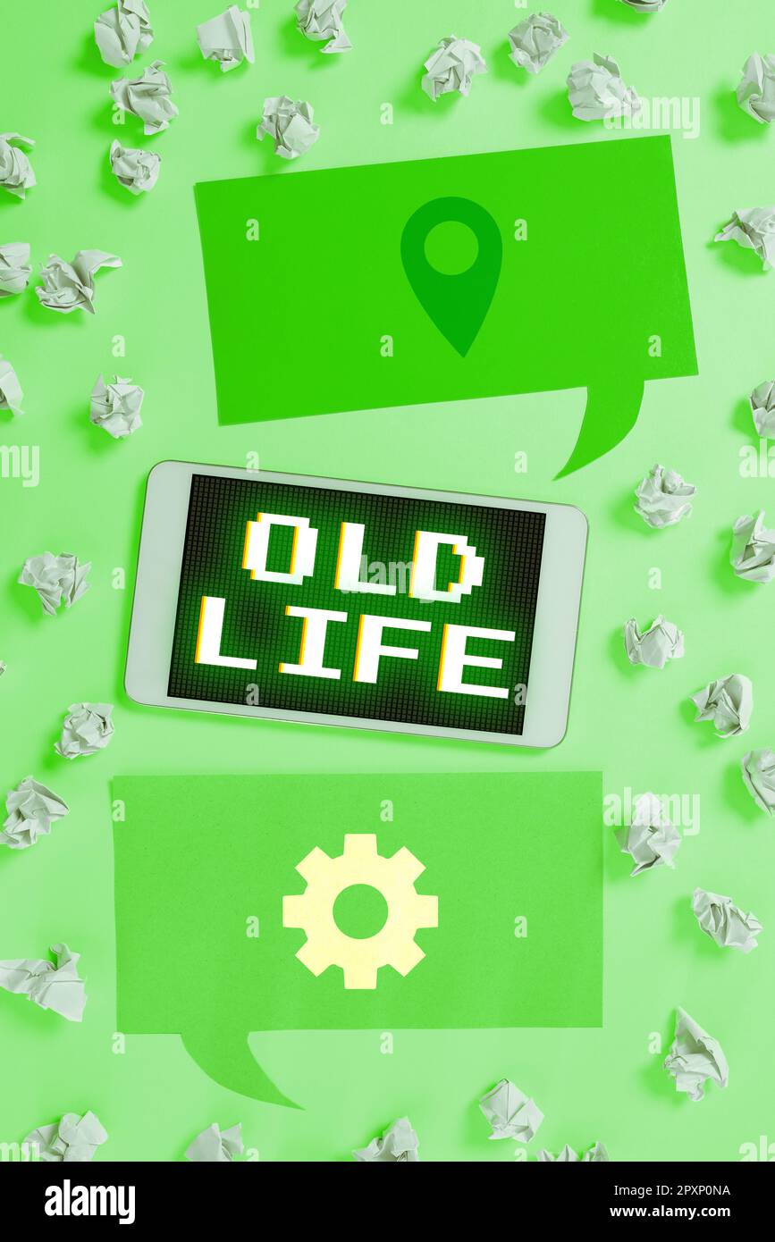 Writing displaying text Old Life, Concept meaning the way I was in the ...
