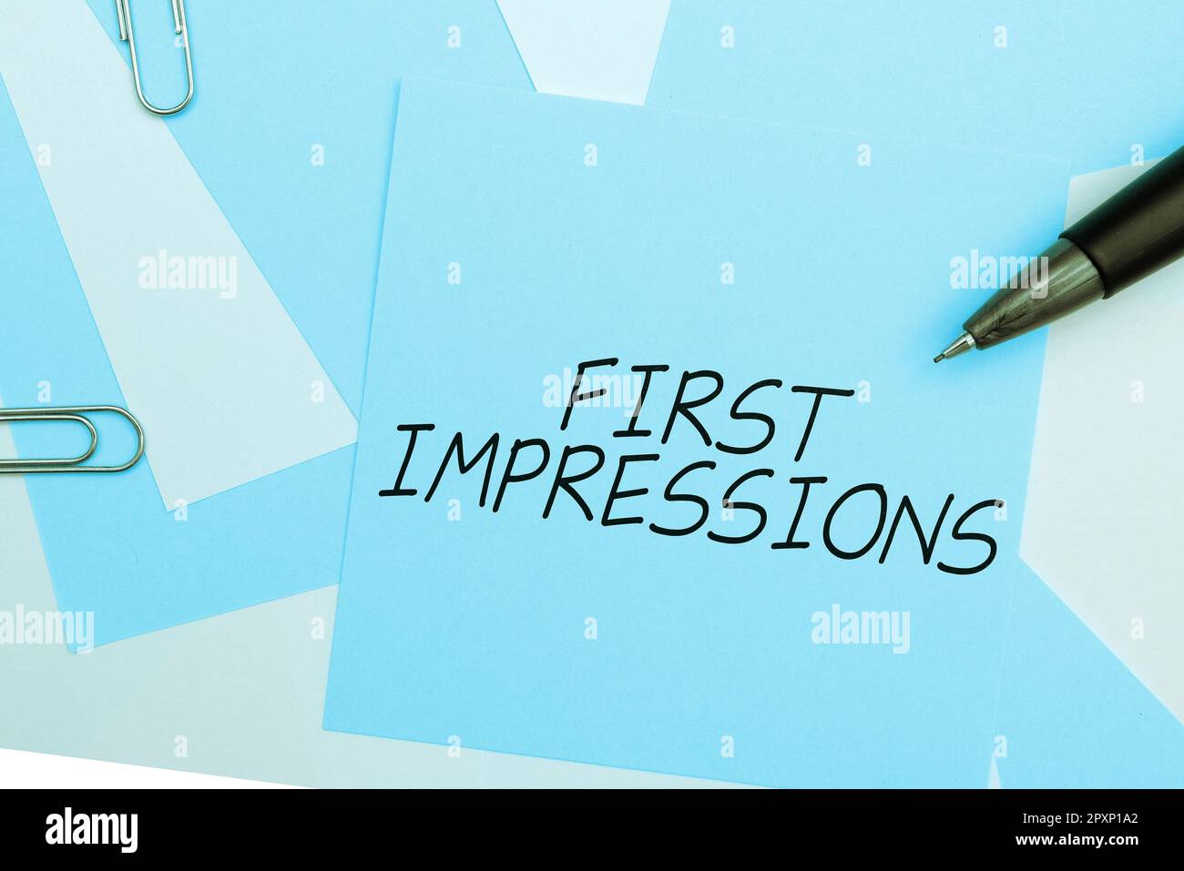 Text sign showing First Impressions, Concept meaning What a person ...