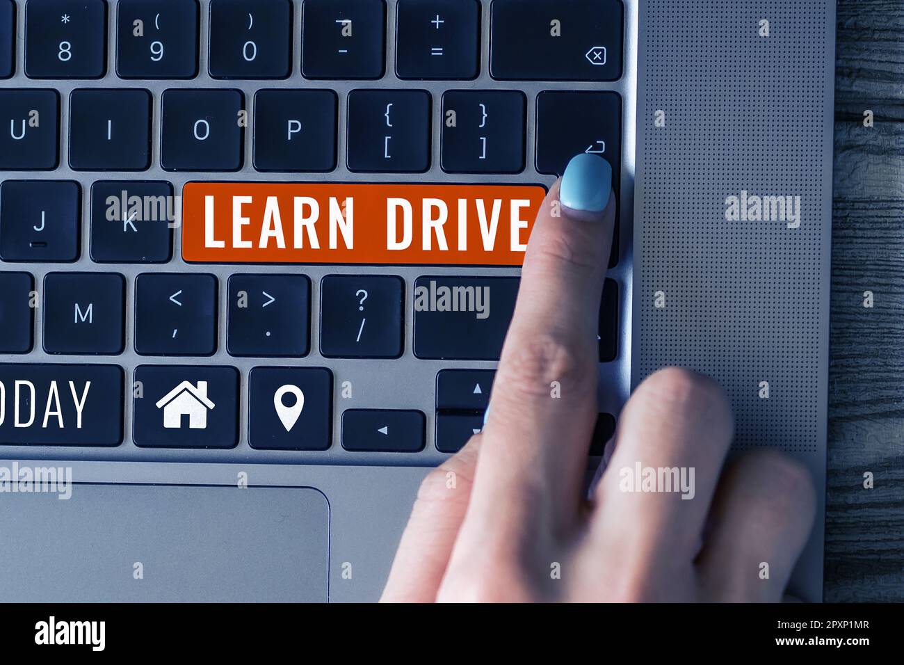 Hand writing sign Learn Drive, Internet Concept to gain the knowledge ...