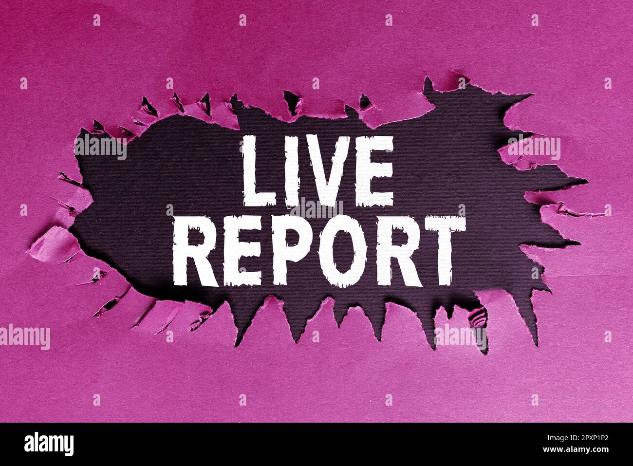 Hand writing sign Live Report, Business idea continuous stream of ...