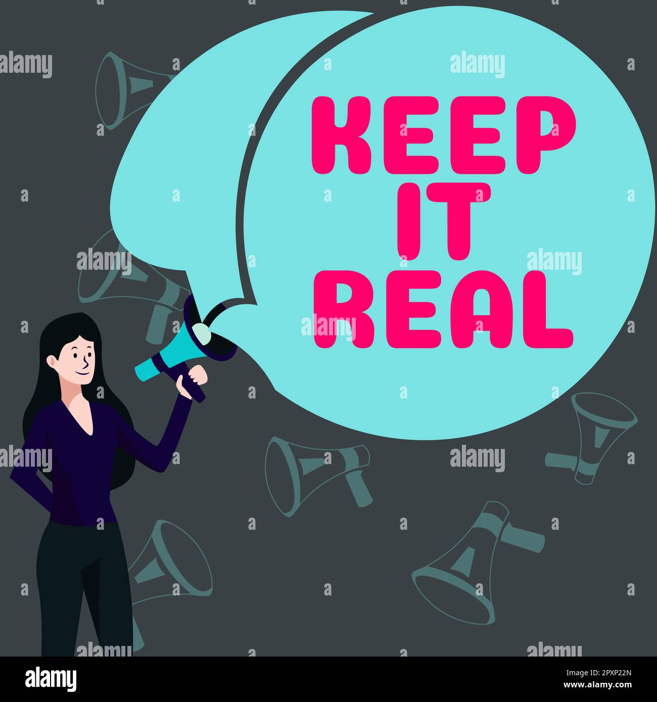 Conceptual caption Keep It Real, Business concept Be yourself honest ...