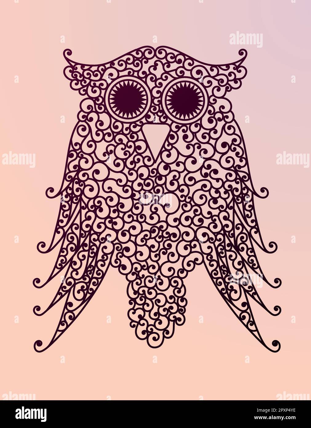 Beautiful bird silhouette in Stock Vector Images - Alamy