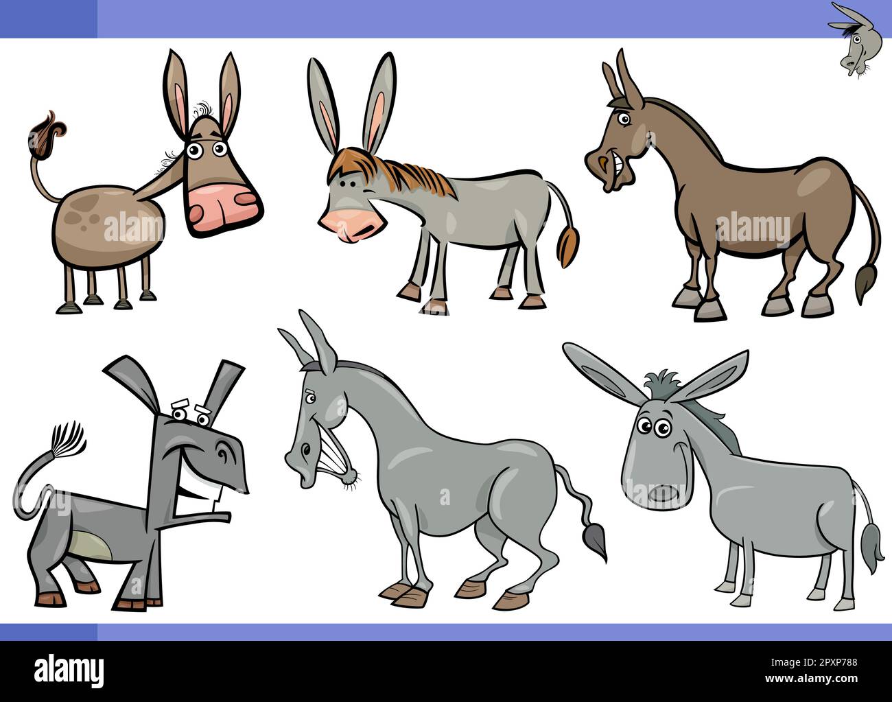 Donkey cartoon characters hi-res stock photography and images - Alamy