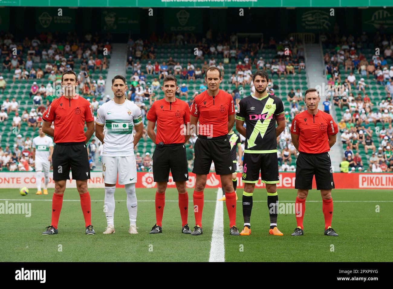 ELCHE, SPAIN - APRIL 29: Fidel Chaves of Elche CF, Santi Comesana of ...