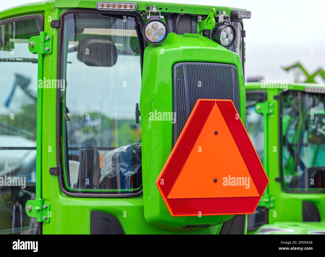 Led Reflectors Signal Lights and Big Reflective Red Warning Triangle at ...