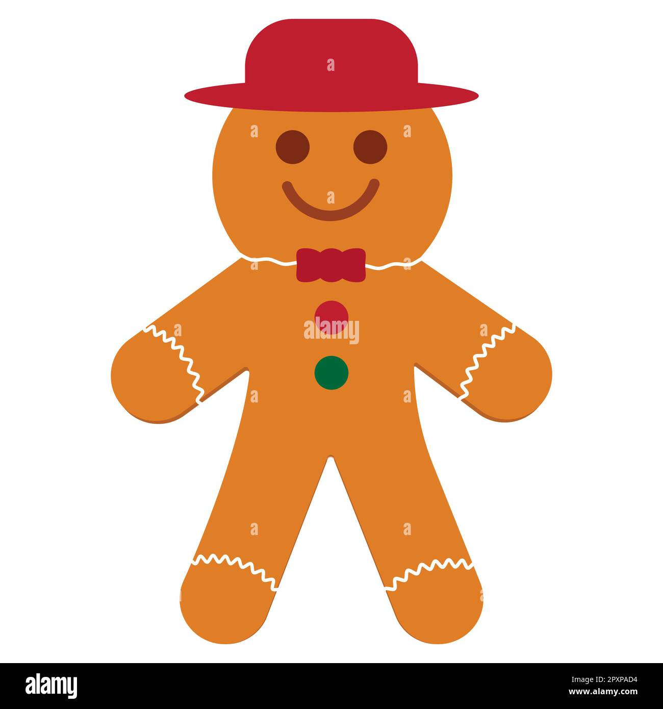 gingerbread man isolated on white, Cute Christmas ginger breadman ...