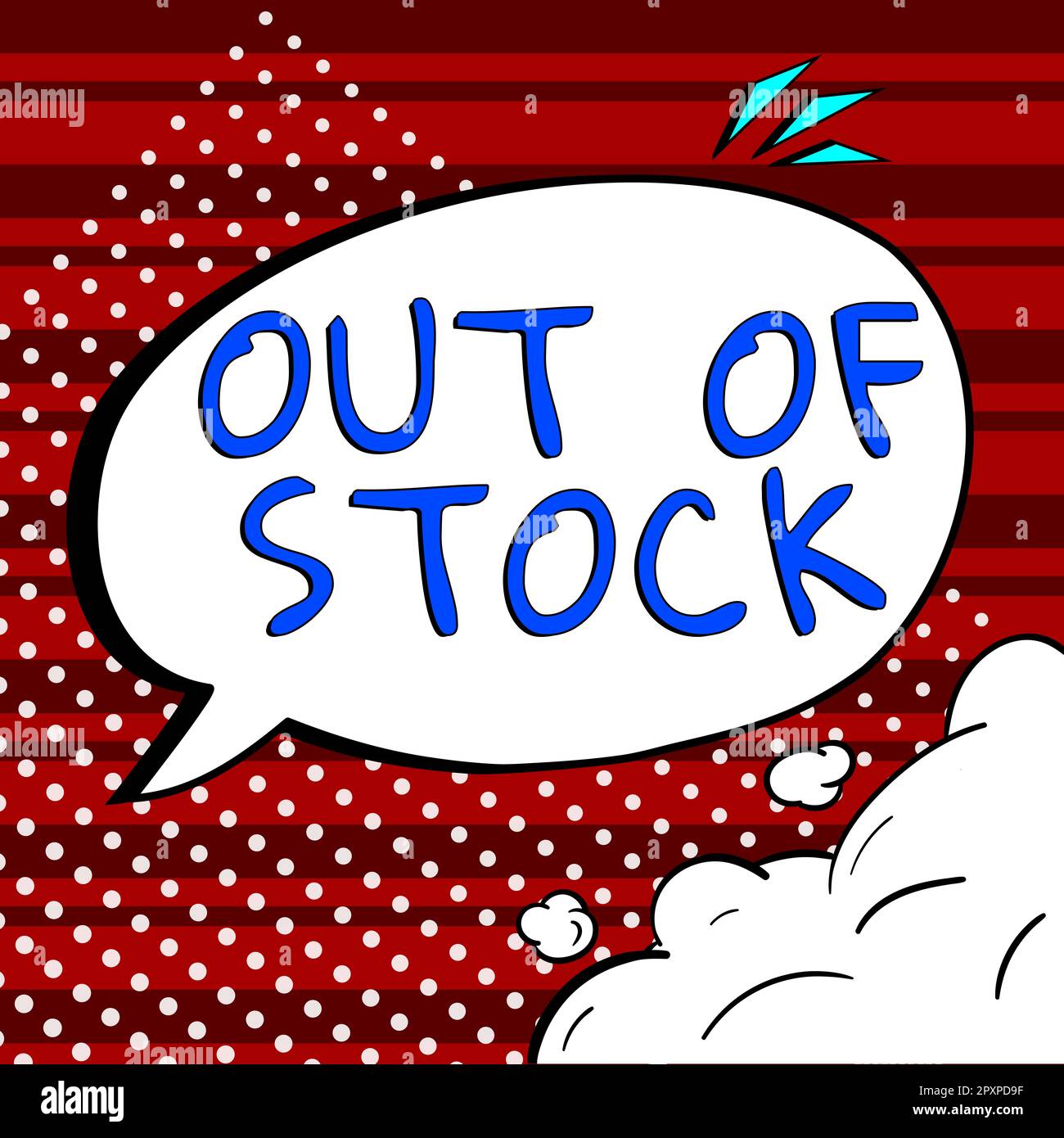 Conceptual caption Out Of Stock, Internet Concept Not available anymore ...