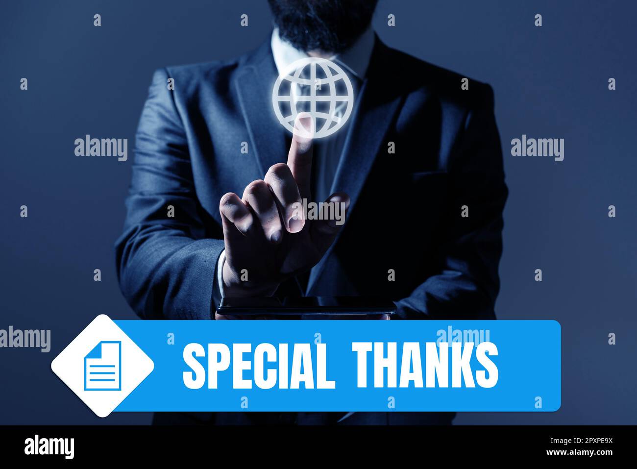 Text showing inspiration Special Thanks, Word Written on expression of ...
