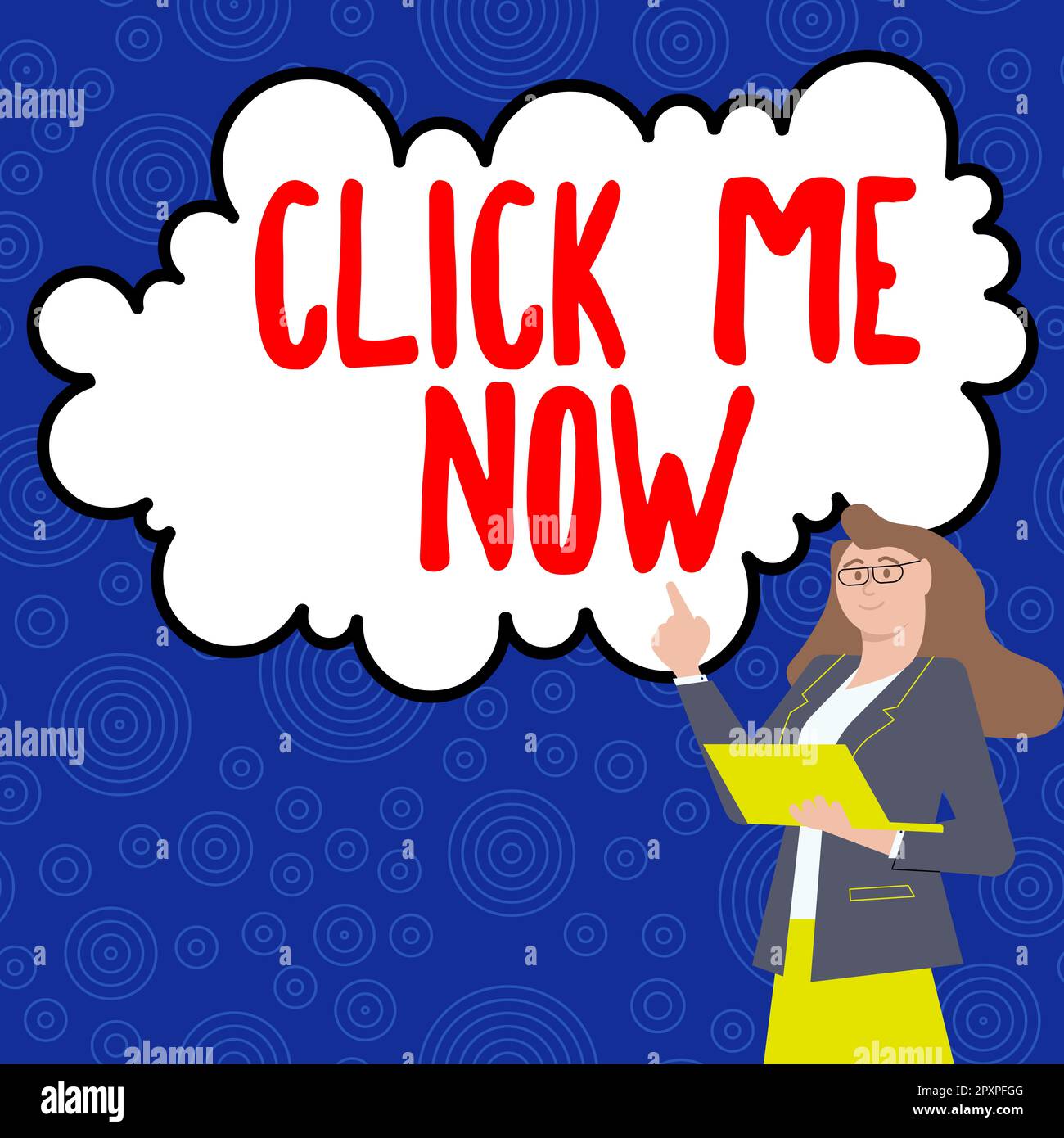 Text showing inspiration Click Me Now, Concept meaning asking to press ...