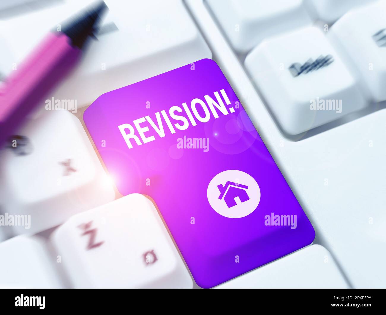 Conceptual display Revision, Business showcase action of revising over ...