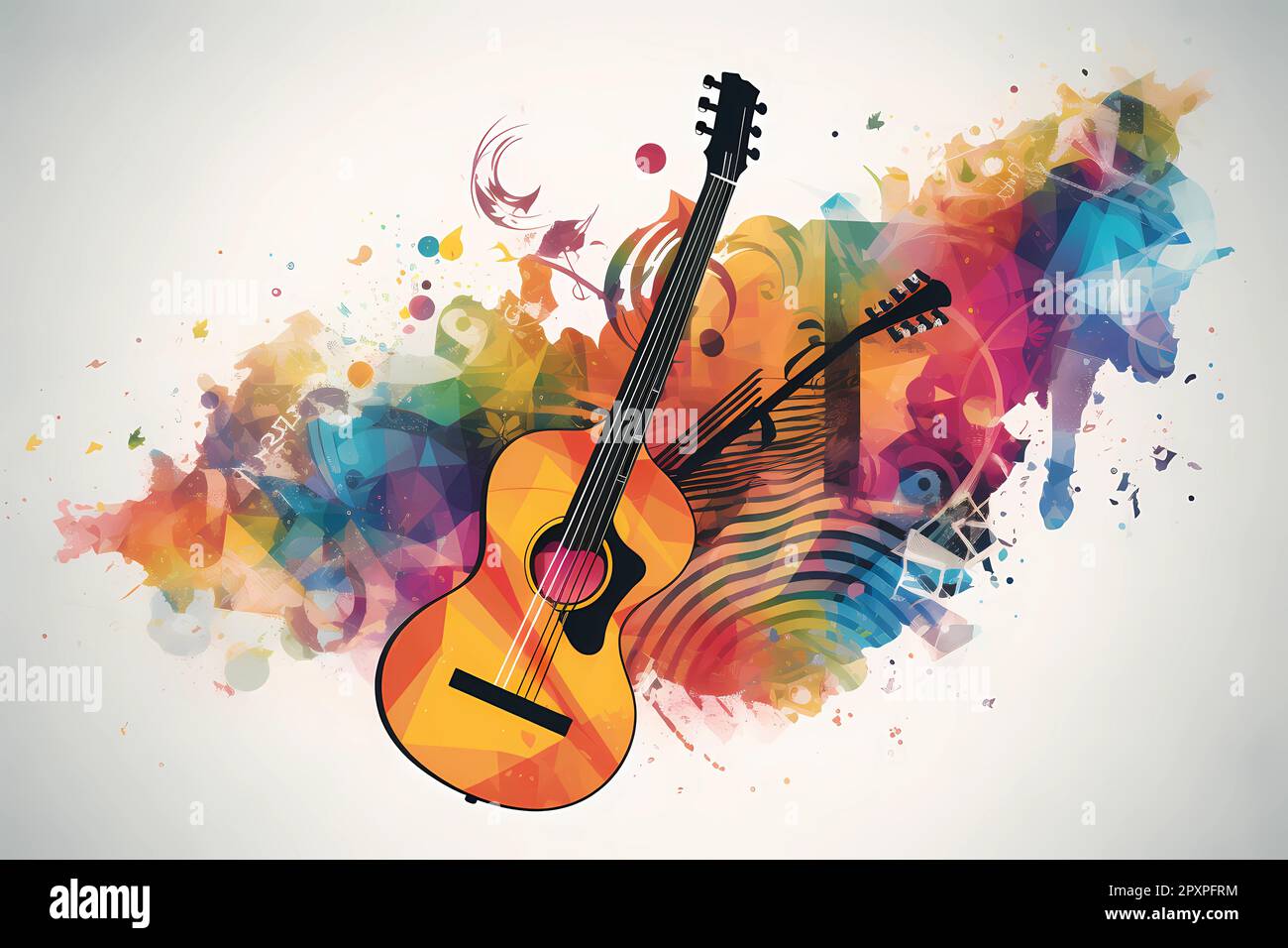 Colorful Guitar Backgrounds Photography