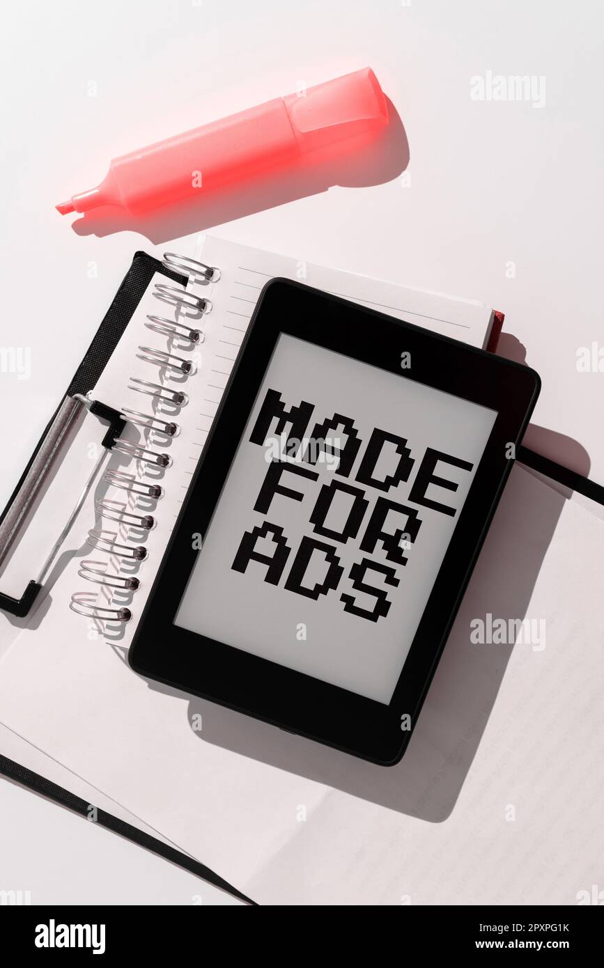 Handwriting text Made For Ads, Business showcase Marketing strategies ...