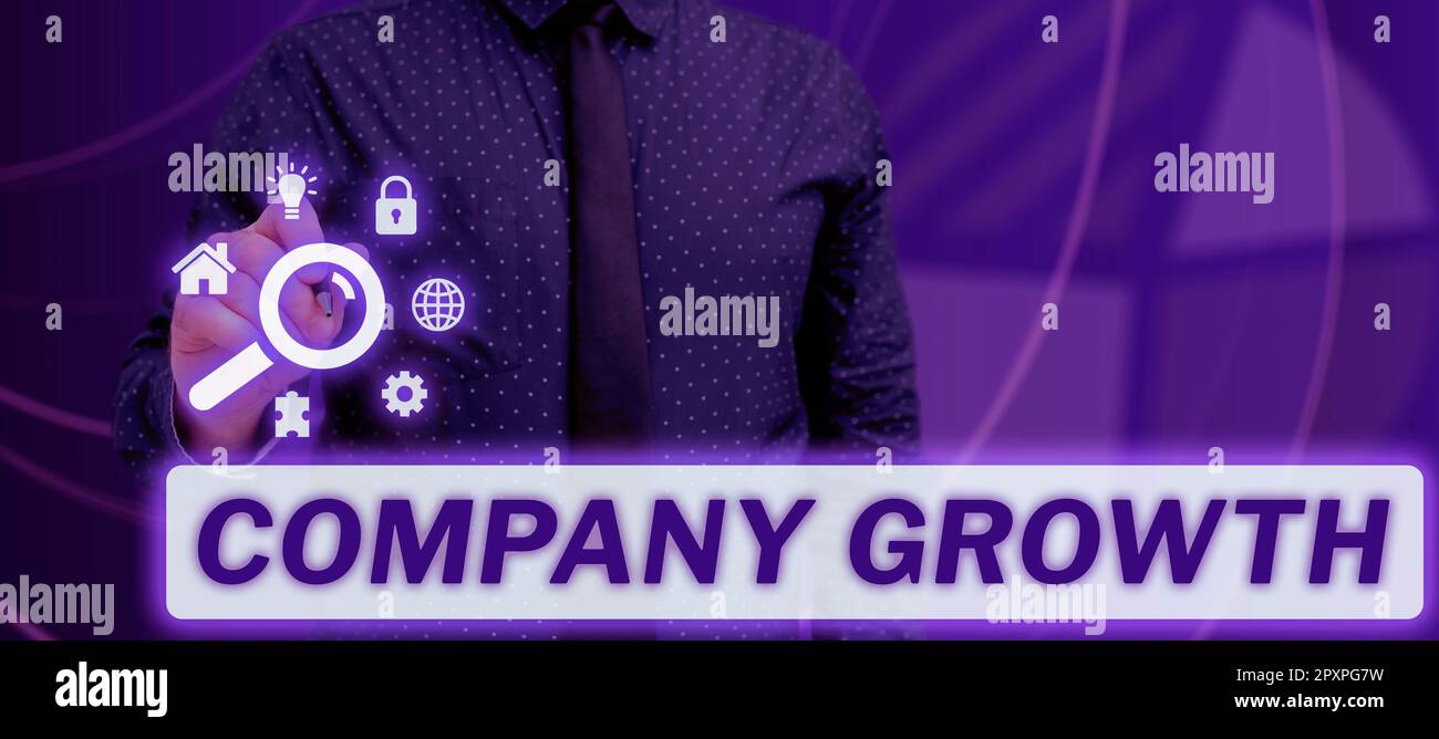 Writing displaying text Company Growth, Business concept a long-term ...
