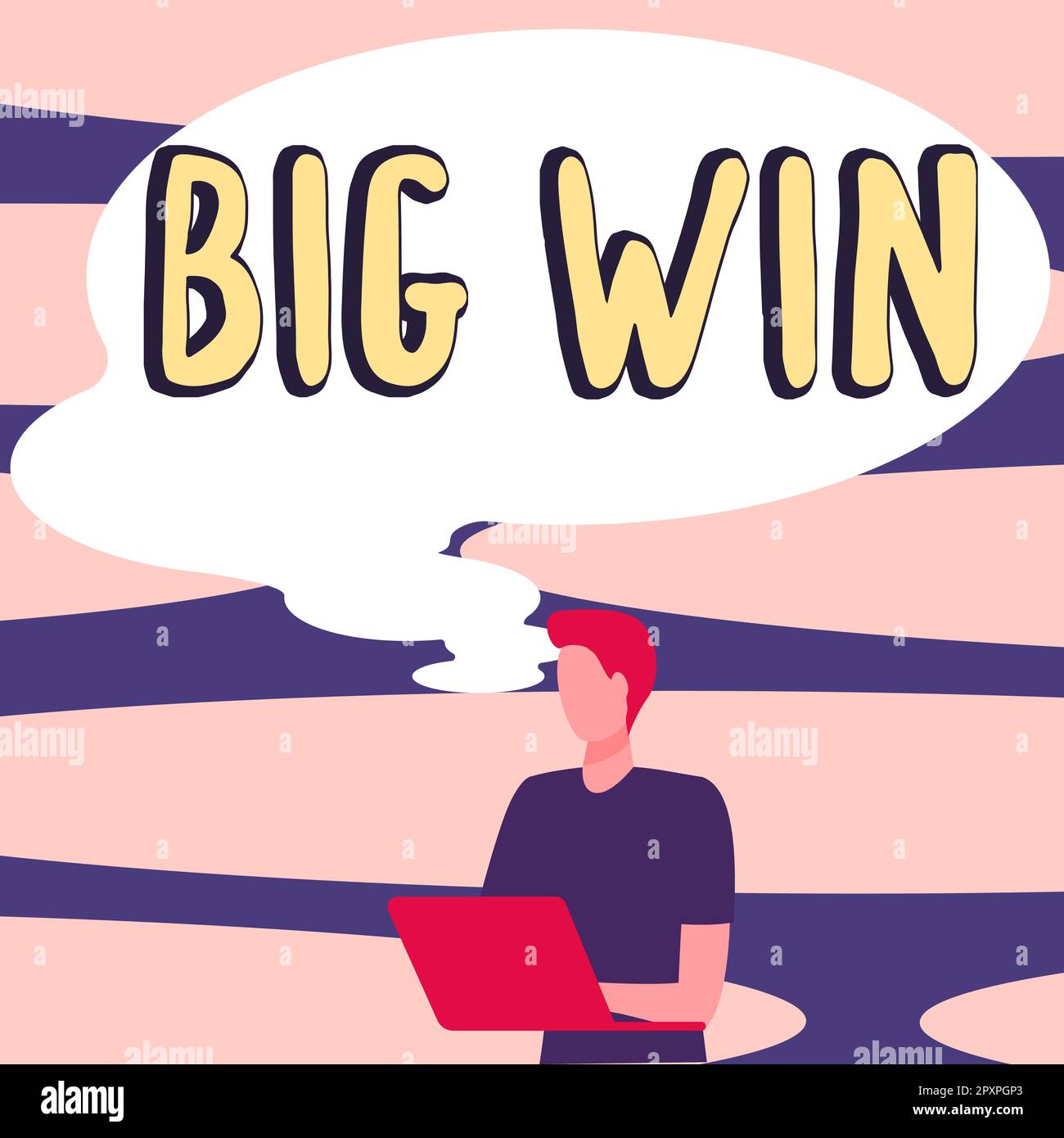 Sign displaying Big Win, Business idea having won an important prize ...