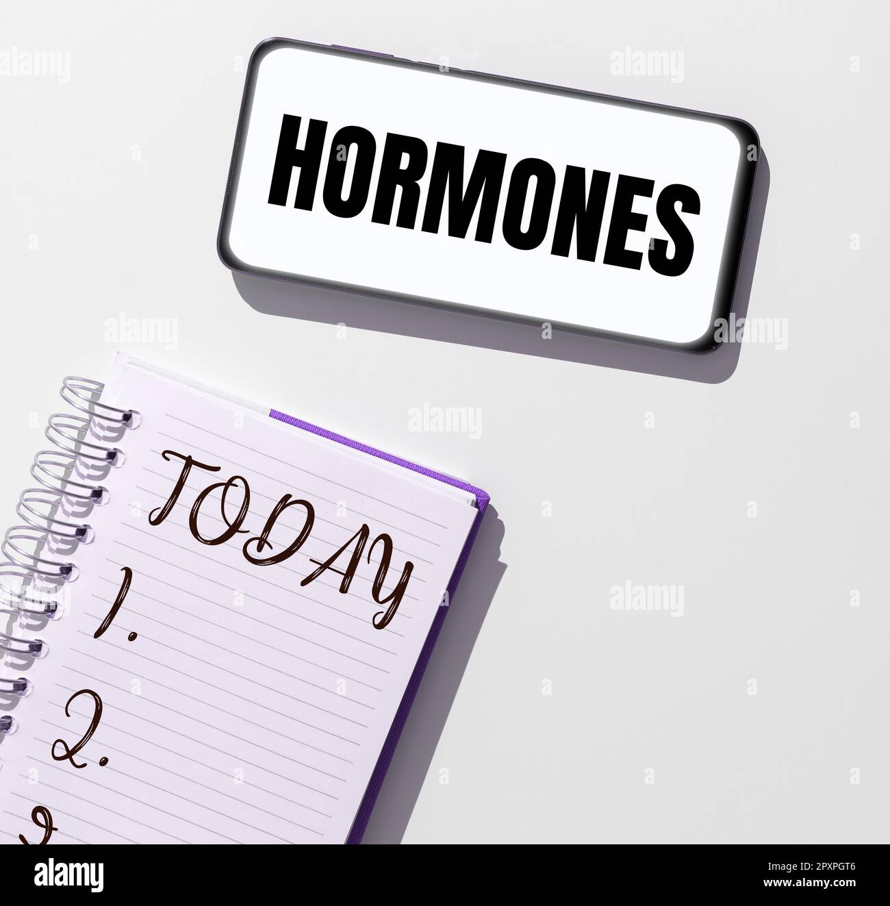 Writing displaying text Hormones, Word Written on regulatory substance ...