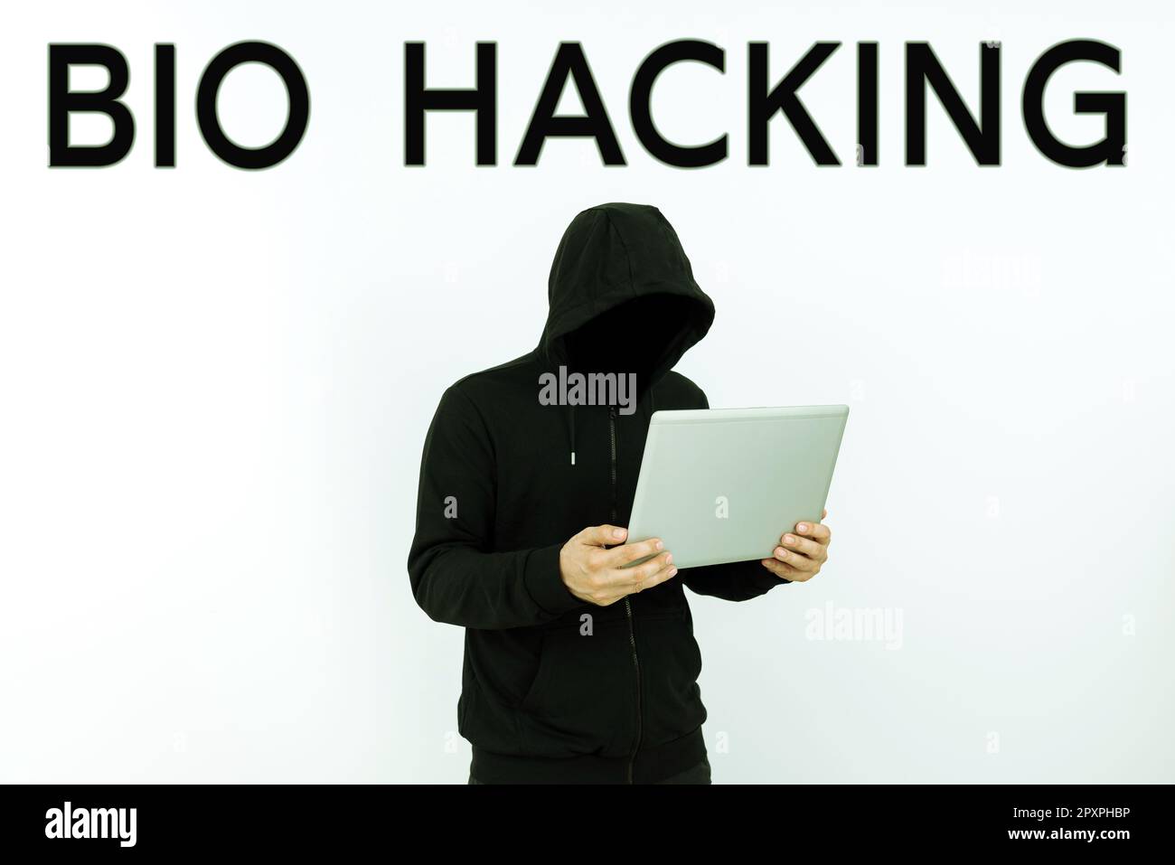 Text showing inspiration Bio Hacking, Business approach exploiting ...