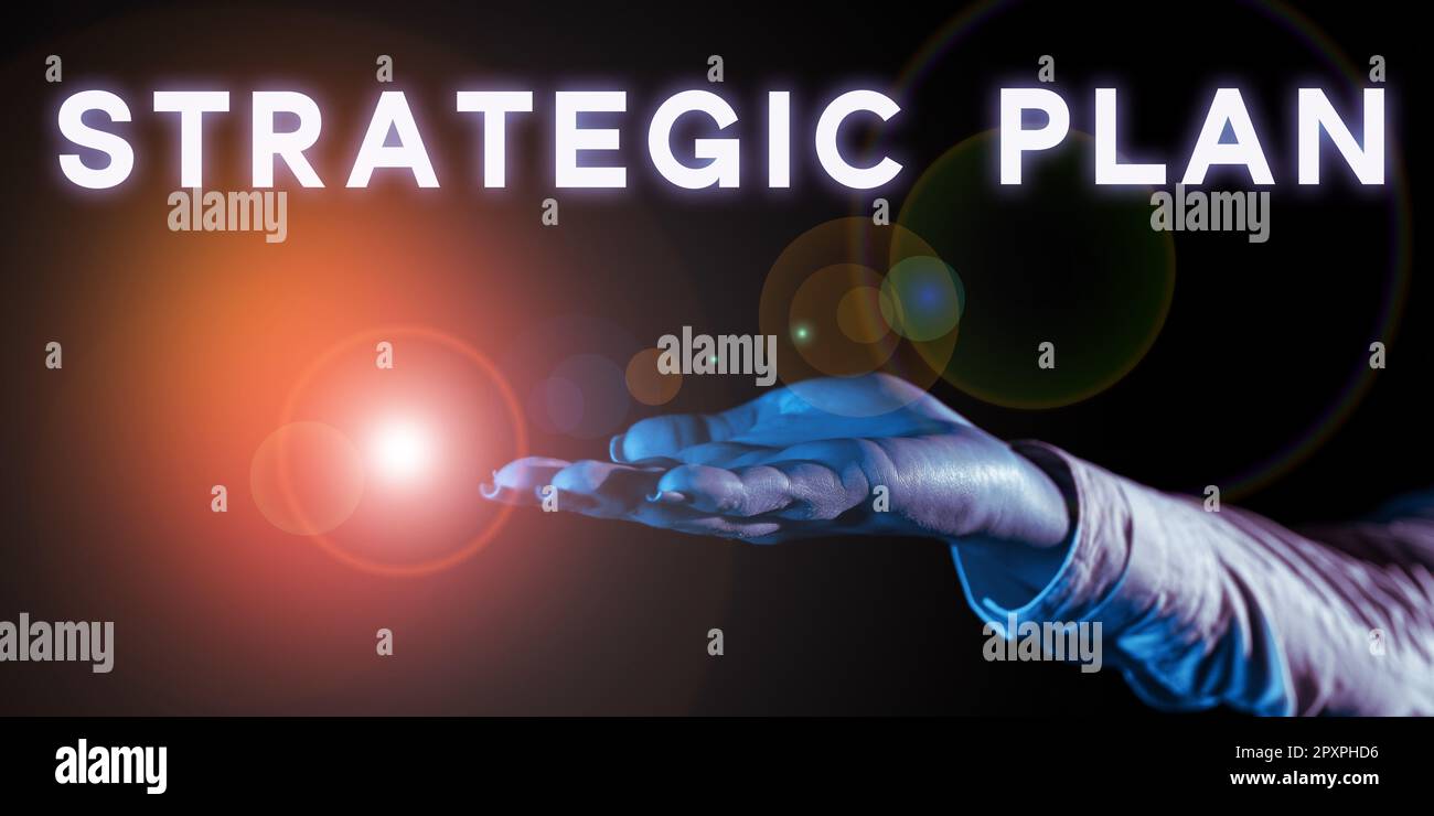 Sign displaying Strategic Plan, Internet Concept A process of defining ...
