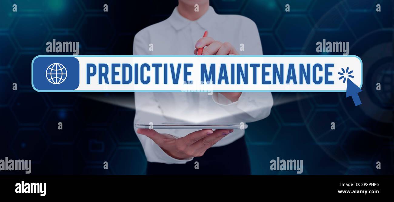 Conceptual display Predictive Maintenance, Business concept Predict ...