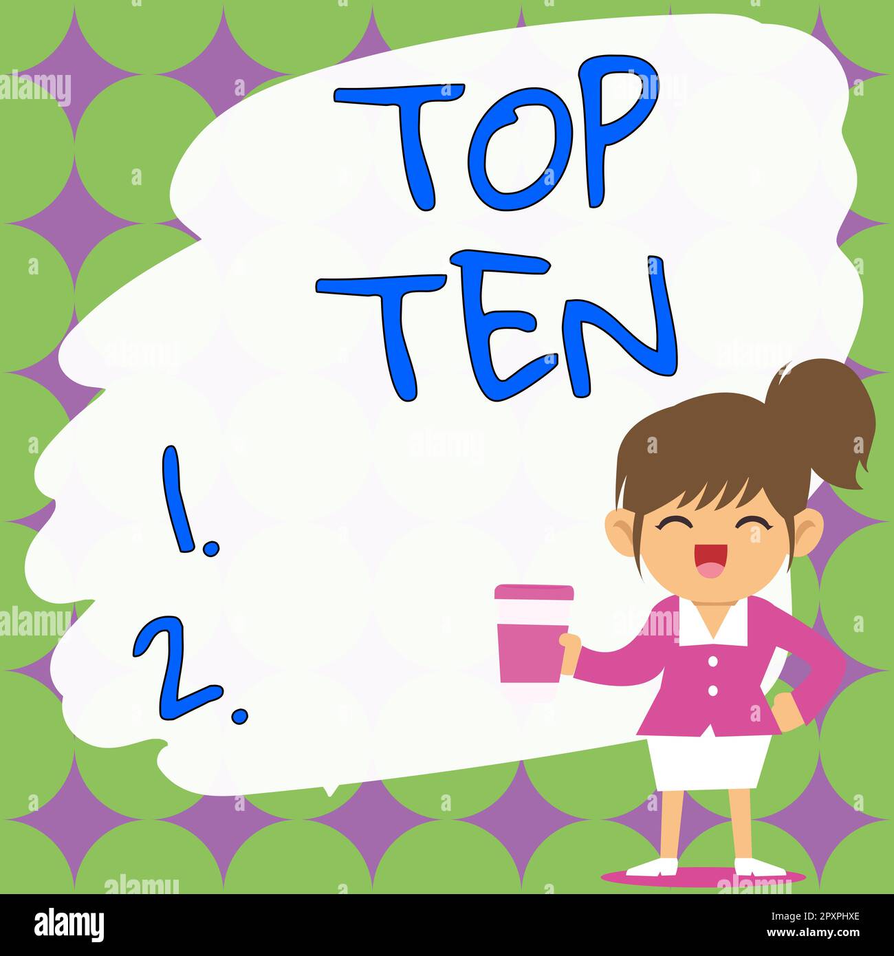Sign displaying Top Ten, Word for the ten most popular songs or ...