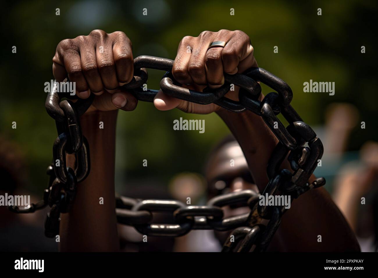 African slaves chains hi-res stock photography and images - Alamy