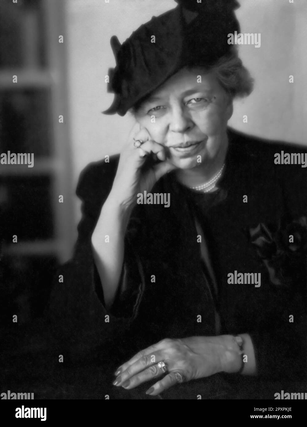 Eleanor Roosevelt. Portrait of the wife of Franklin D Roosevelt, the ...