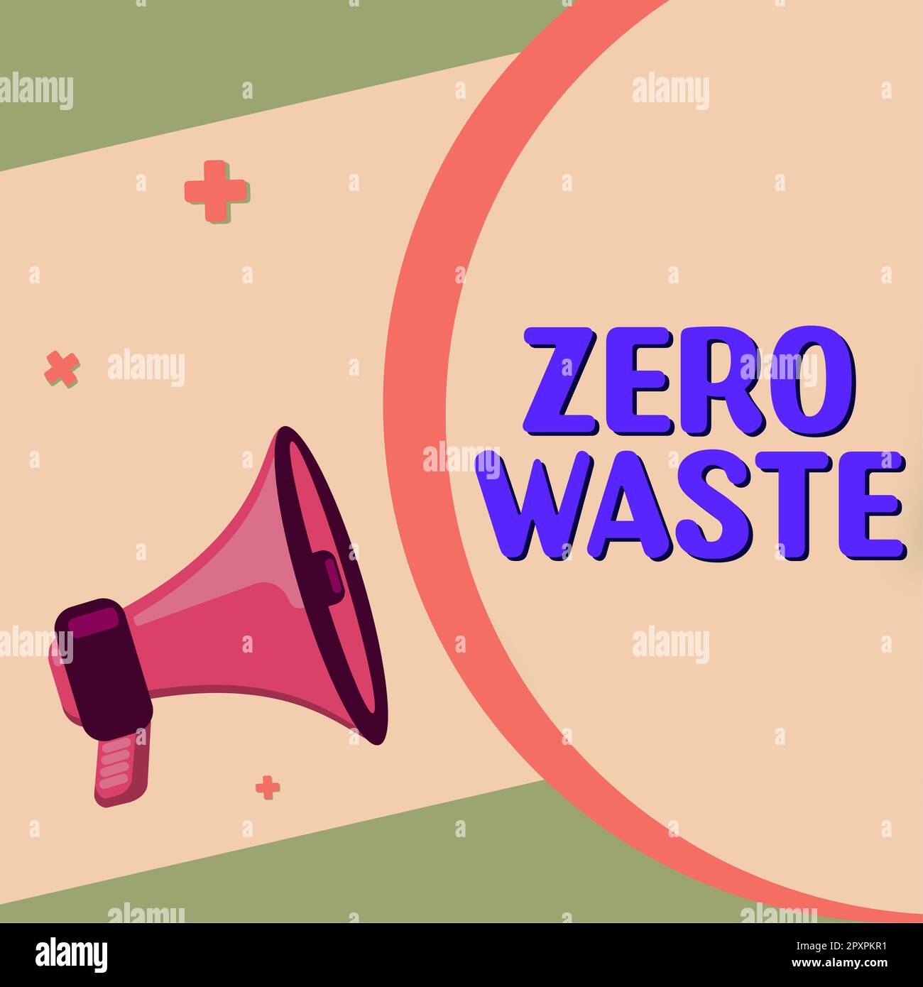 Text showing inspiration Zero Waste, Business showcase industrial responsibility includes ...