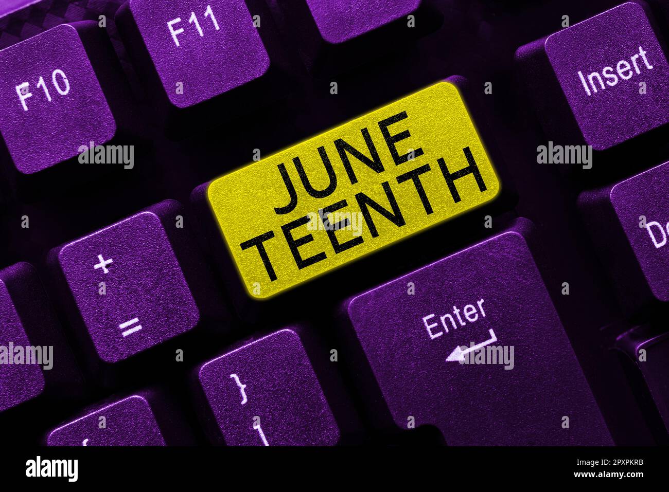 Hand writing sign June Teenth, Word for legal holiday in the United ...
