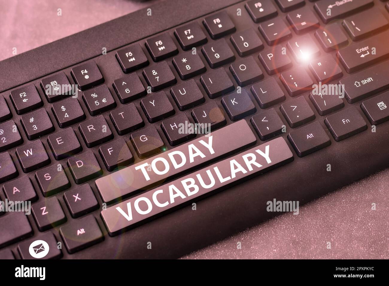 Text sign showing Vocabulary, Word Written on collection of words and ...