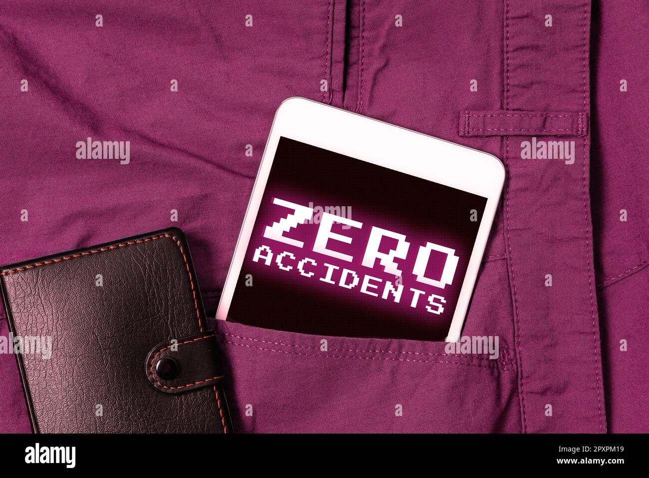 Hand writing sign Zero Accidents, Concept meaning important strategy ...