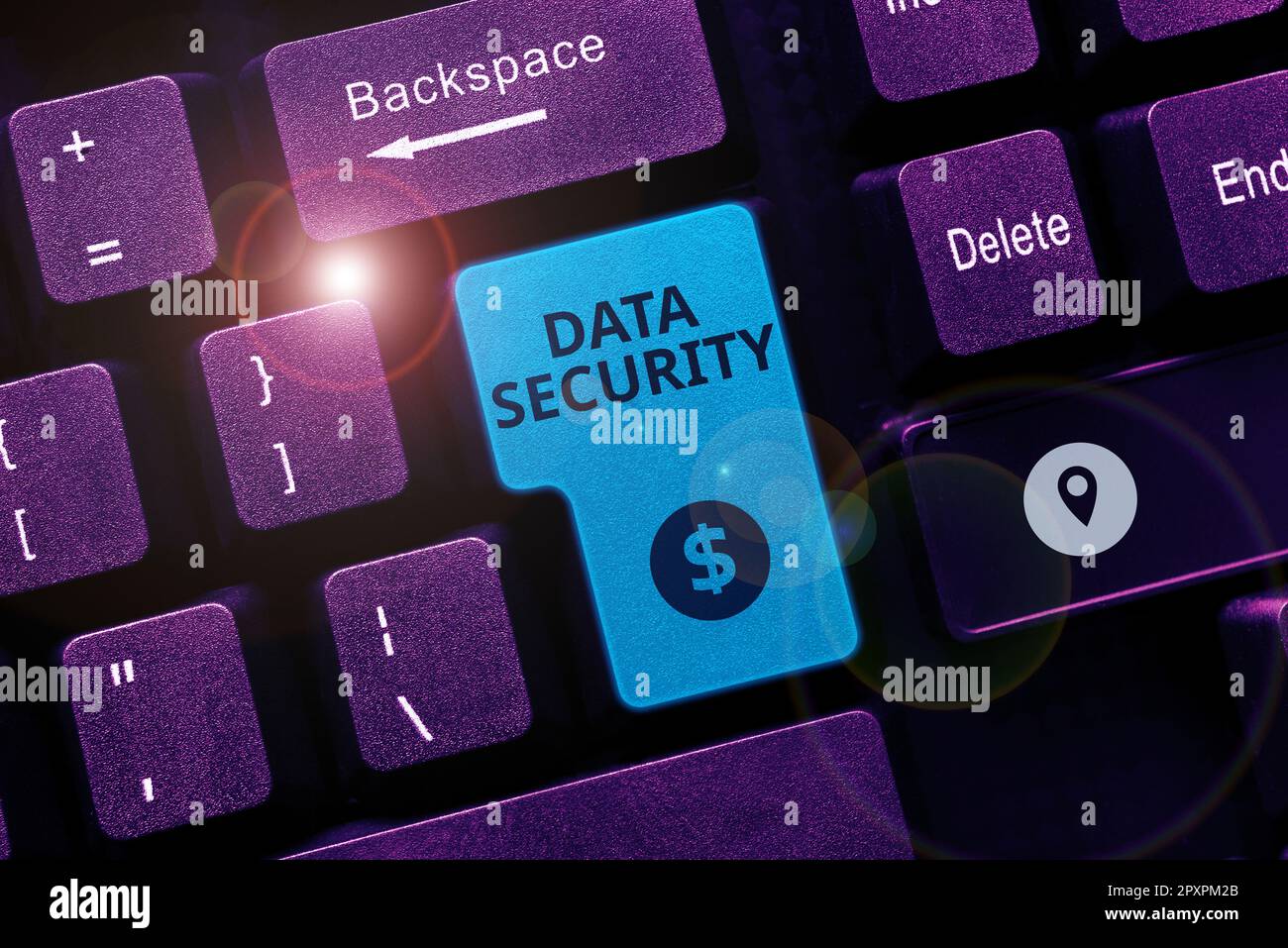 Conceptual caption Data Security, Business showcase Confidentiality Disk Encryption Backups ...