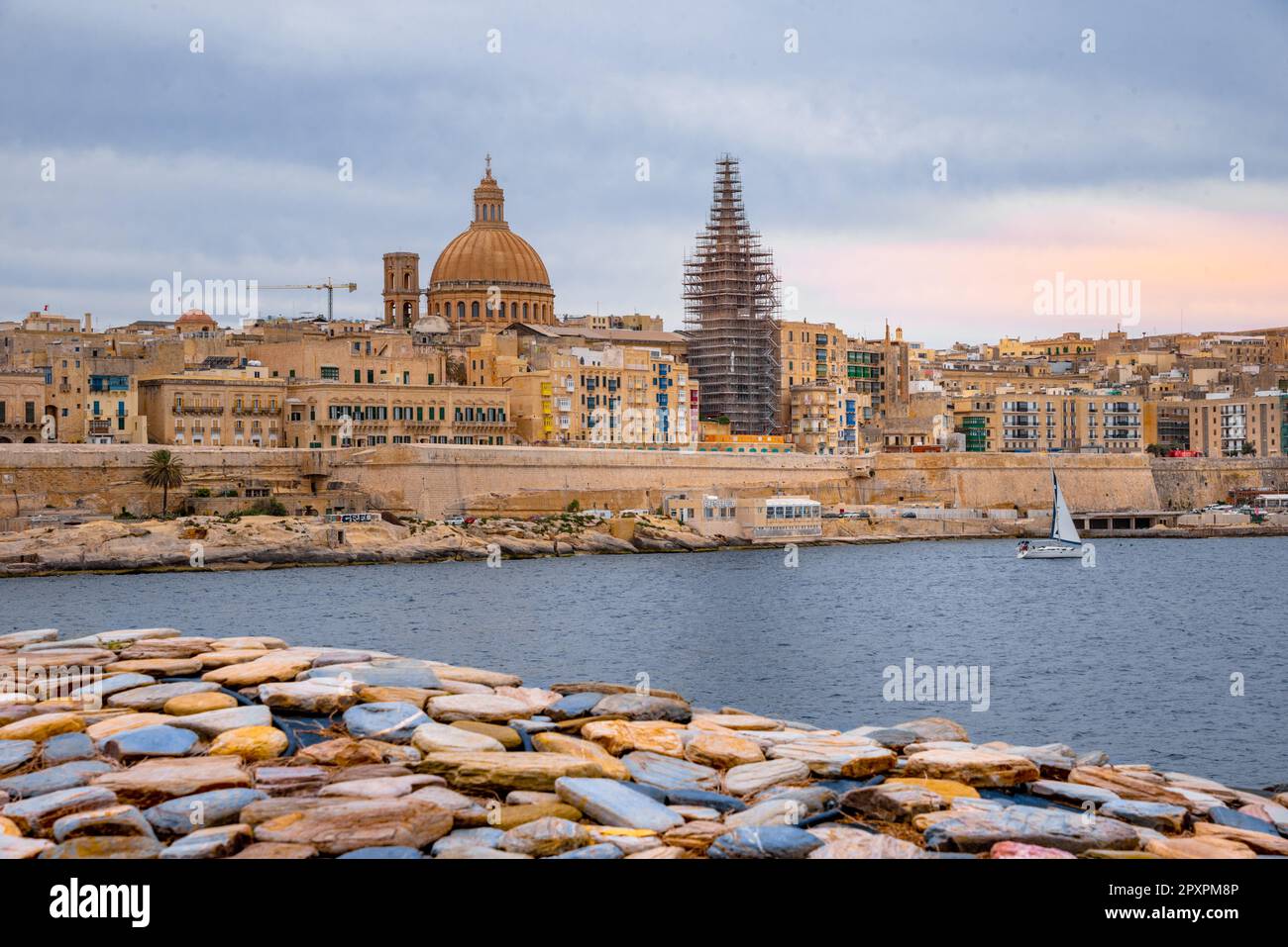 St julian malta view skyline hi-res stock photography and images - Alamy