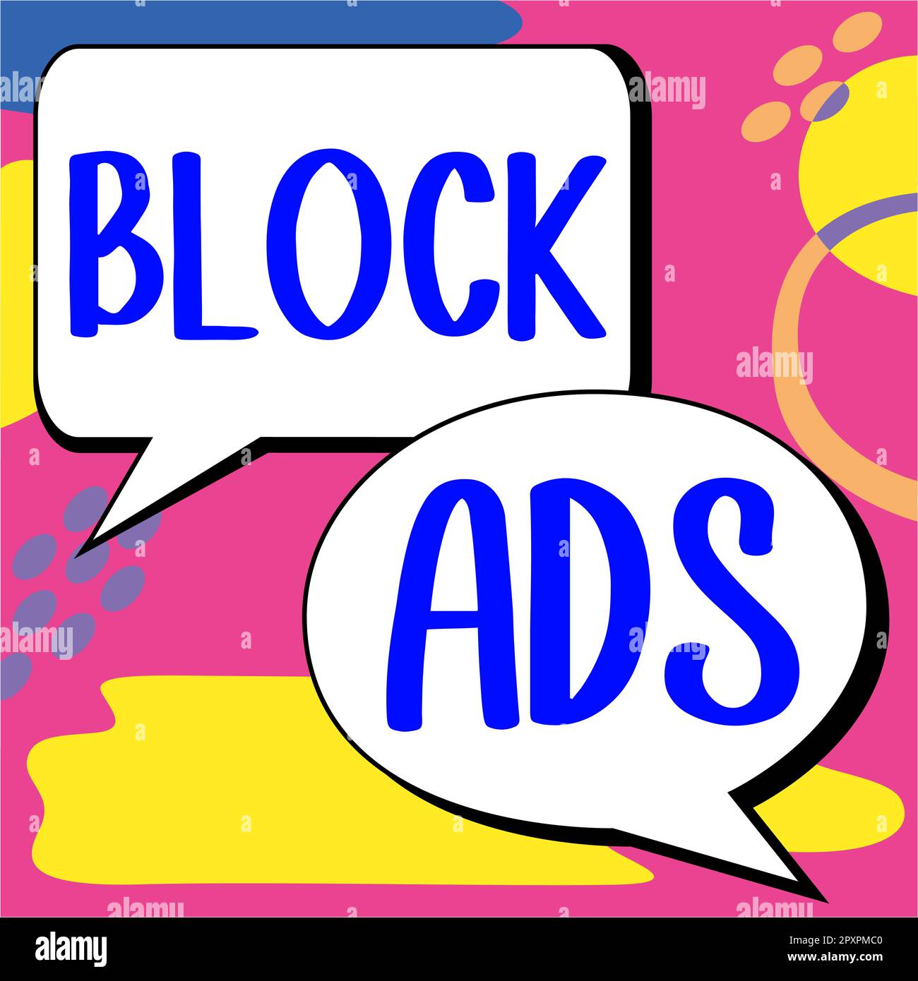 Hand writing sign Block Ads, Word for program that will remove ...