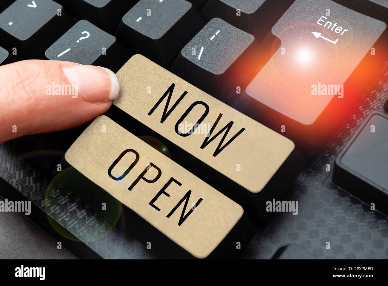 Conceptual caption Now Open, Business idea leave door or windows not ...