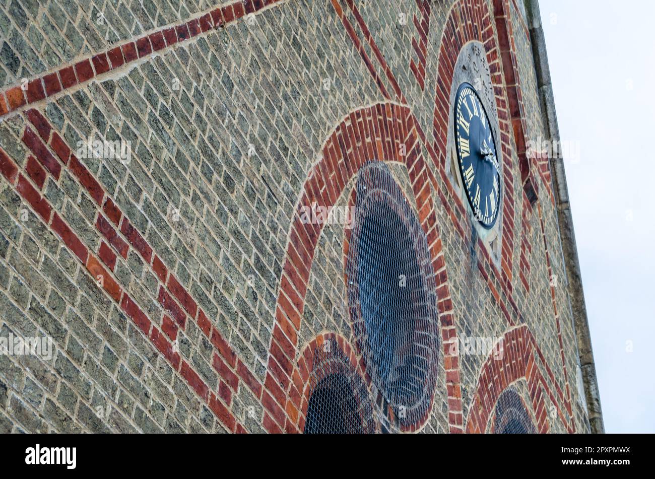 Architectural detail, facade of an English Methodist church Stock Photo ...