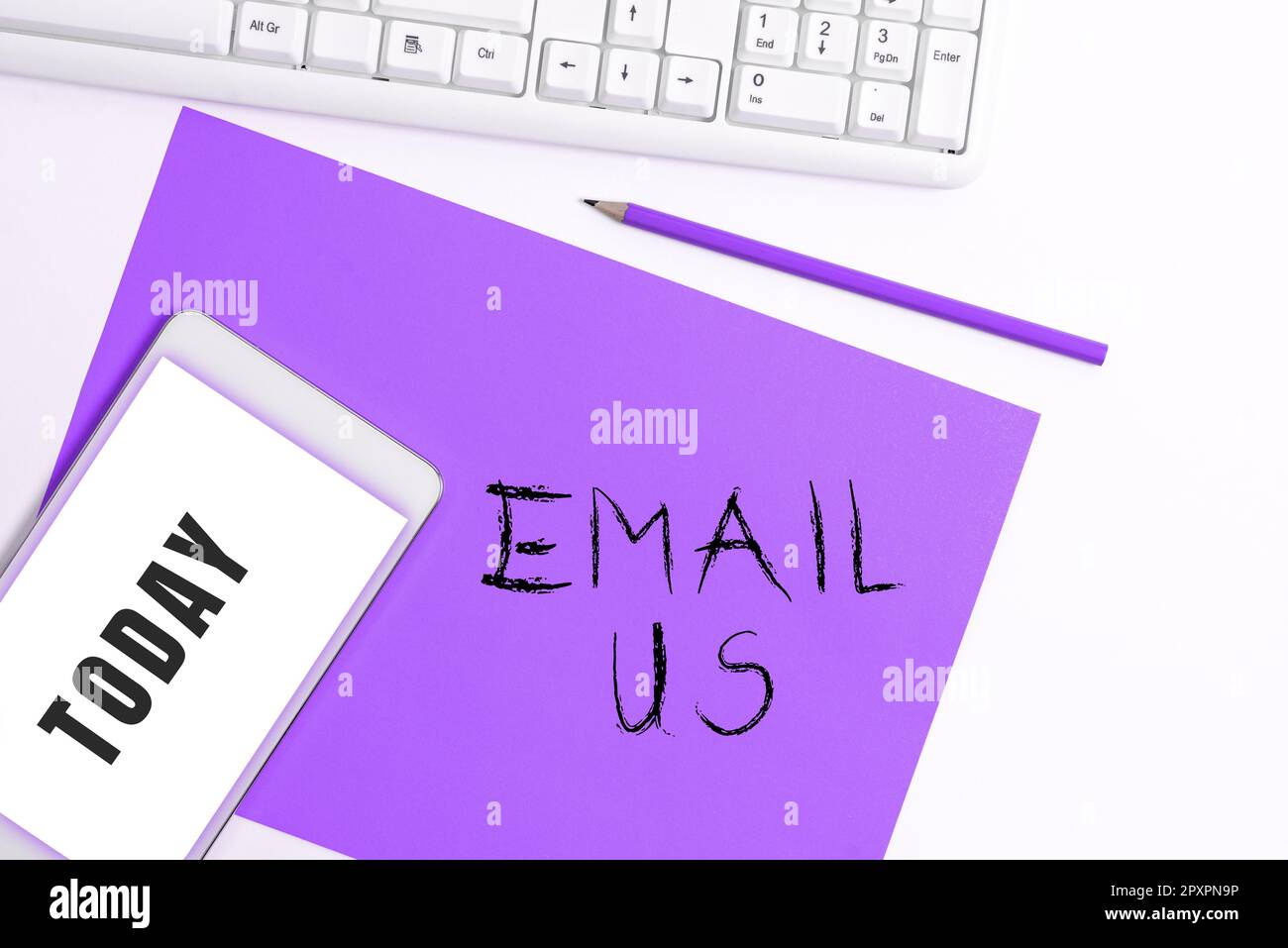 Conceptual caption Email Us, Internet Concept Sending a commercial ...