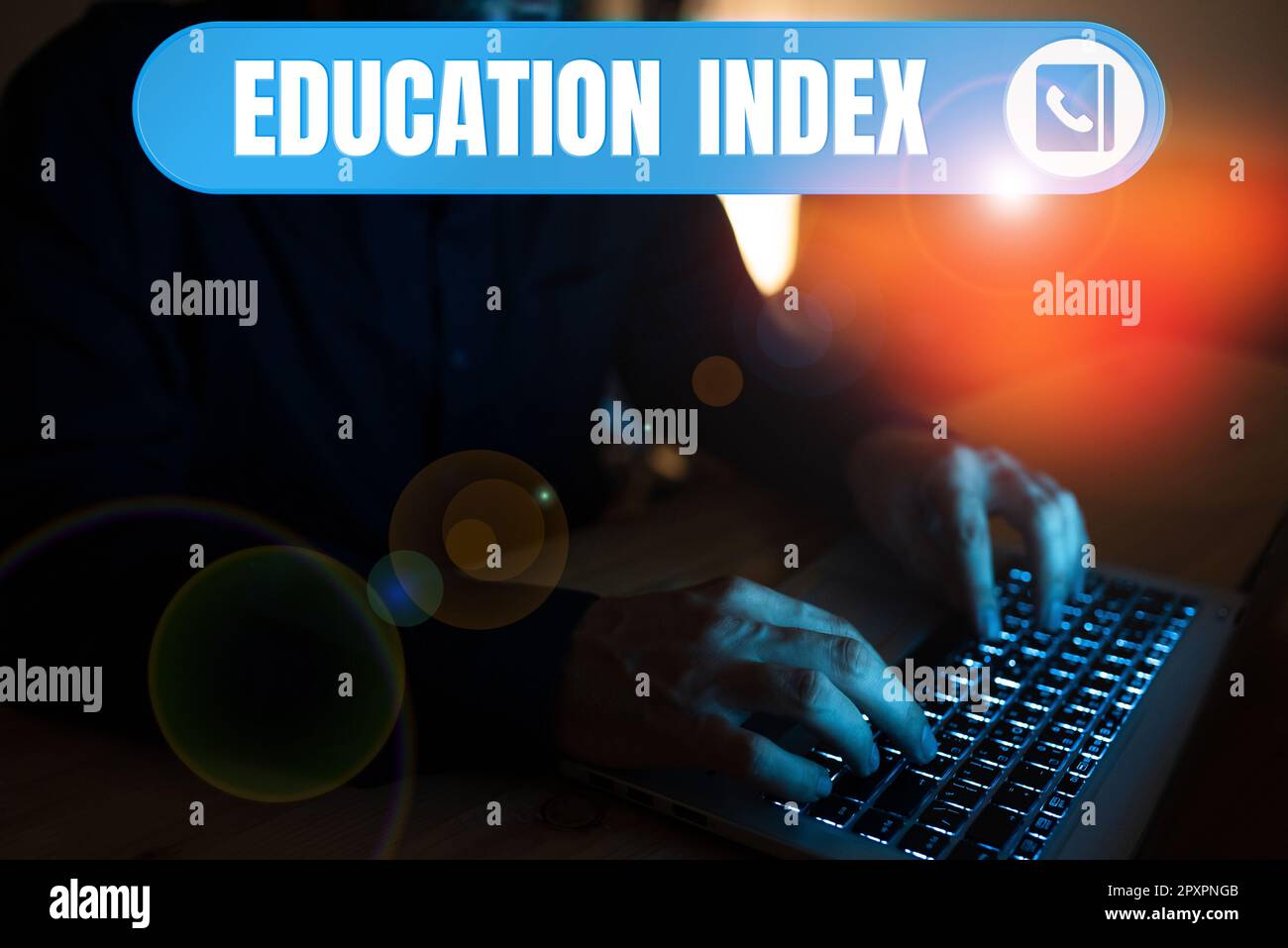 Text showing inspiration Education Index, Business showcase aiming to ...