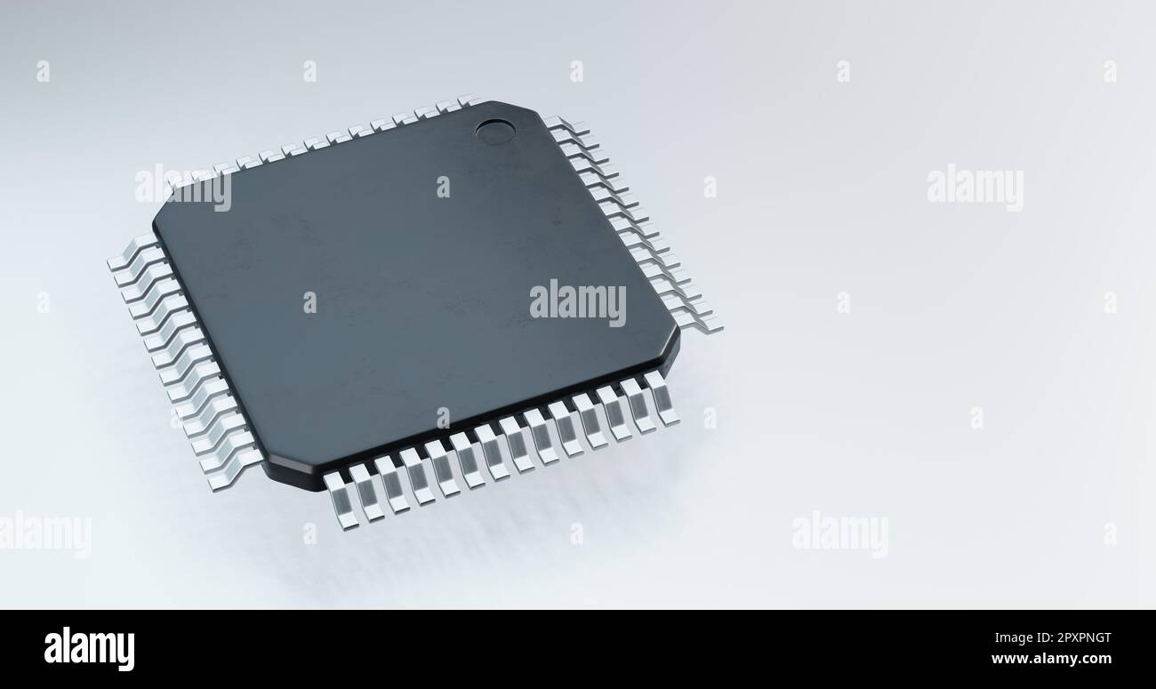 3d render of microchip or semiconductor chip with countries flag for ...