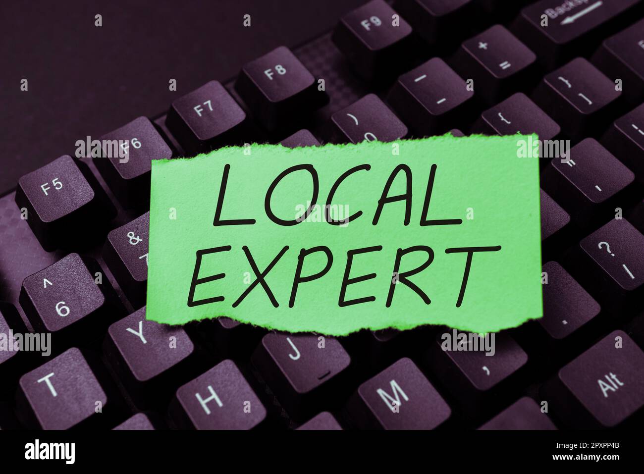 Sign displaying Local Expert, Concept meaning offers expertise and ...