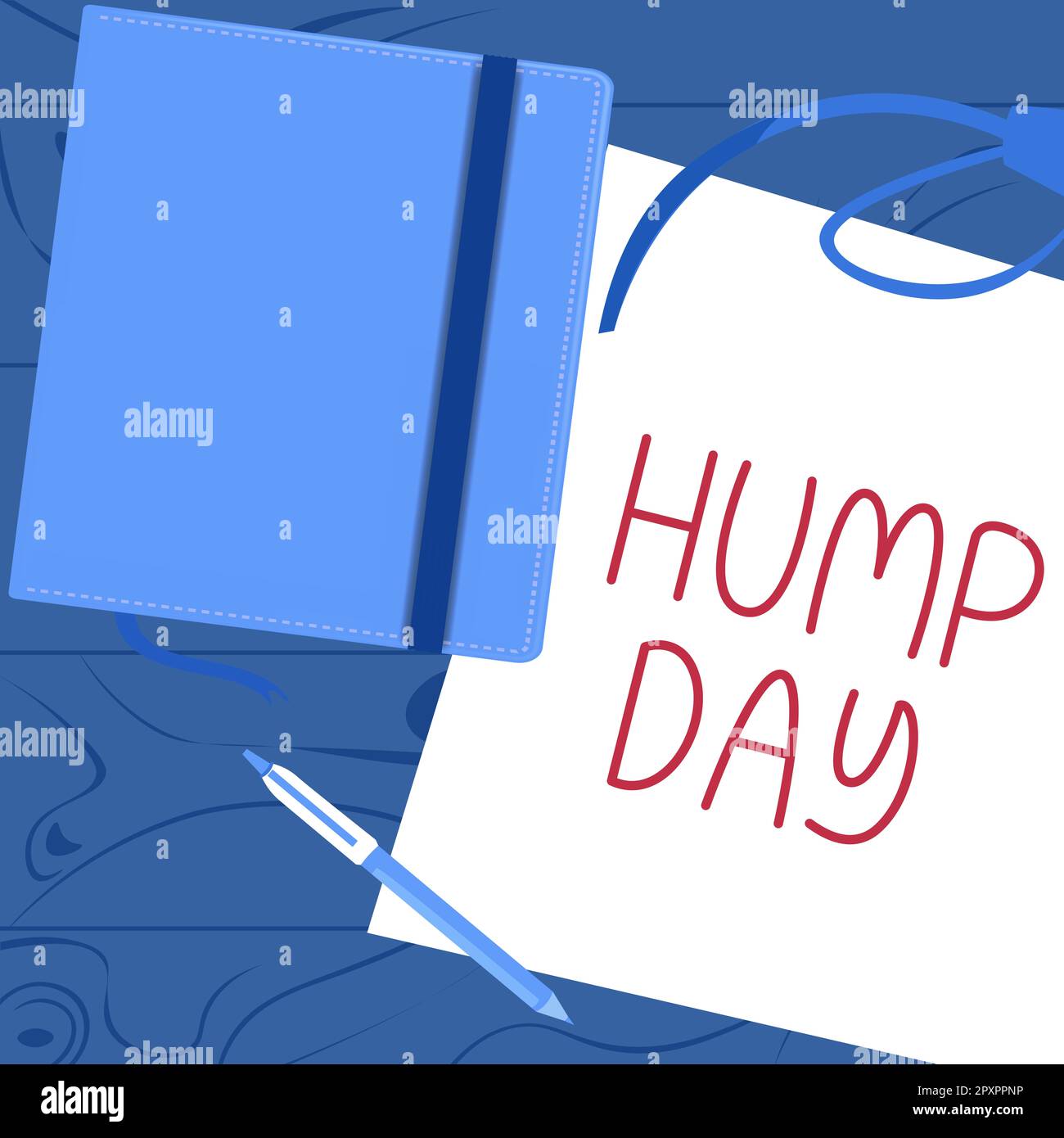 Conceptual caption Hump Day, Business overview climbing a proverbial hill to get through a tough ...