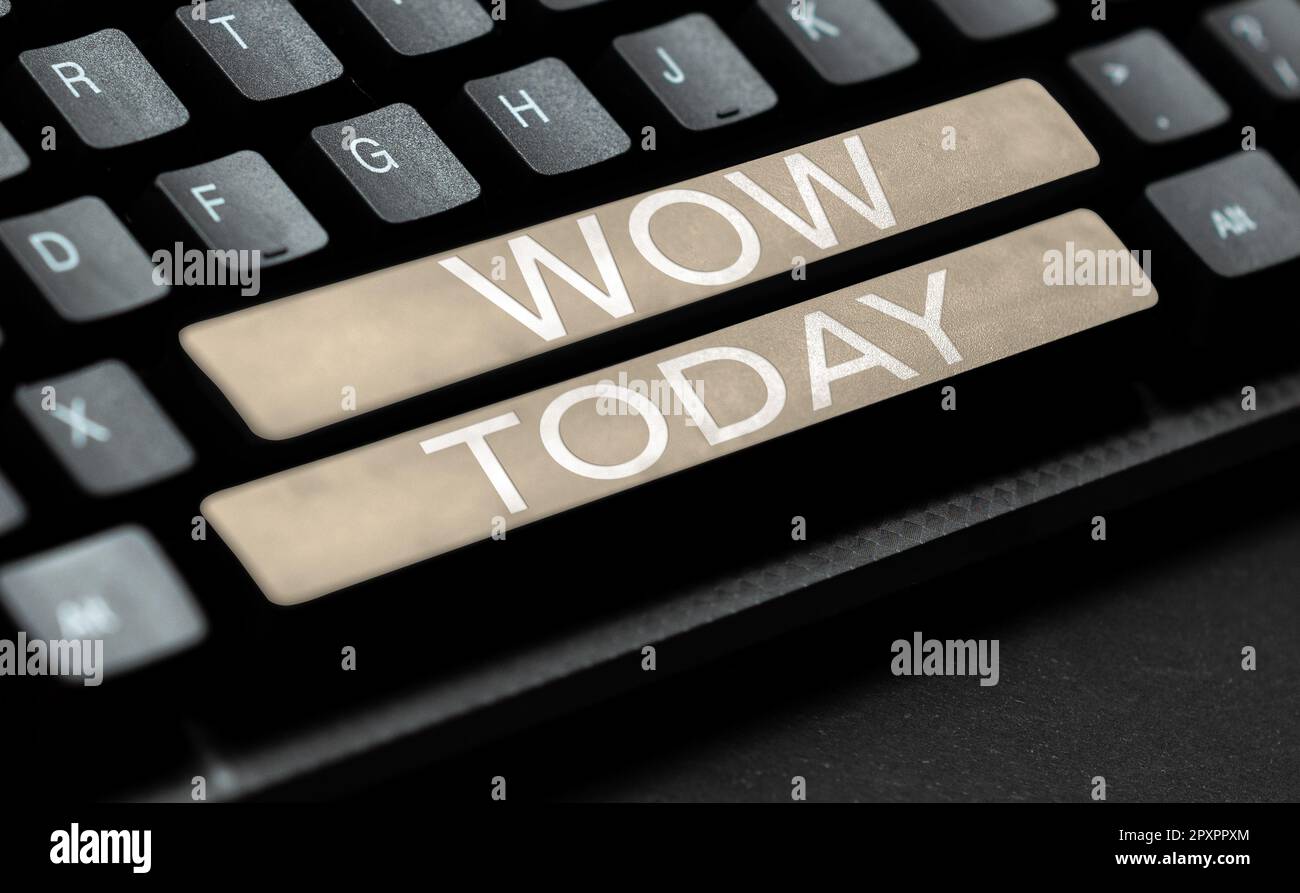 Inspiration showing sign Wow, Concept meaning Expressing astonishment ...