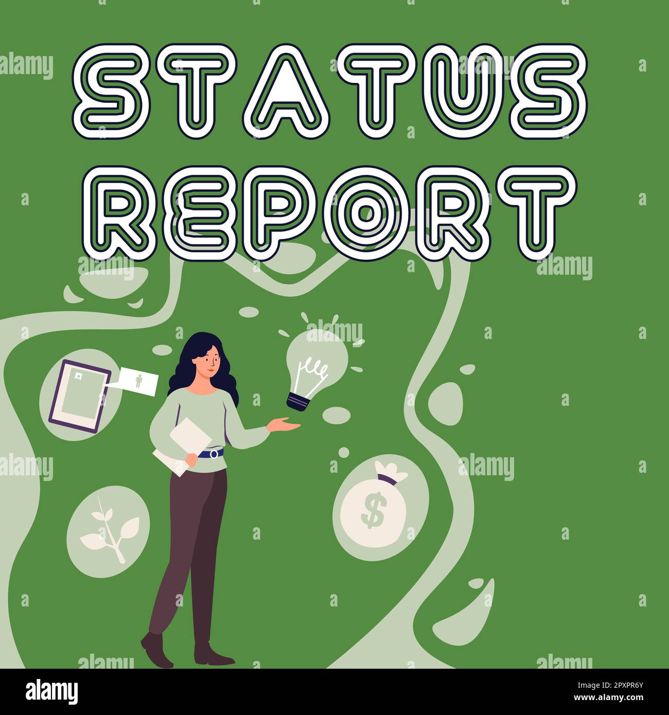 Inspiration showing sign Status Report, Business showcase Update ...