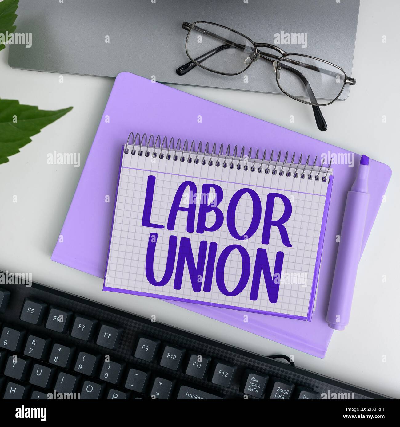 Sign displaying Labor Union, Business overview rules relating to rights ...