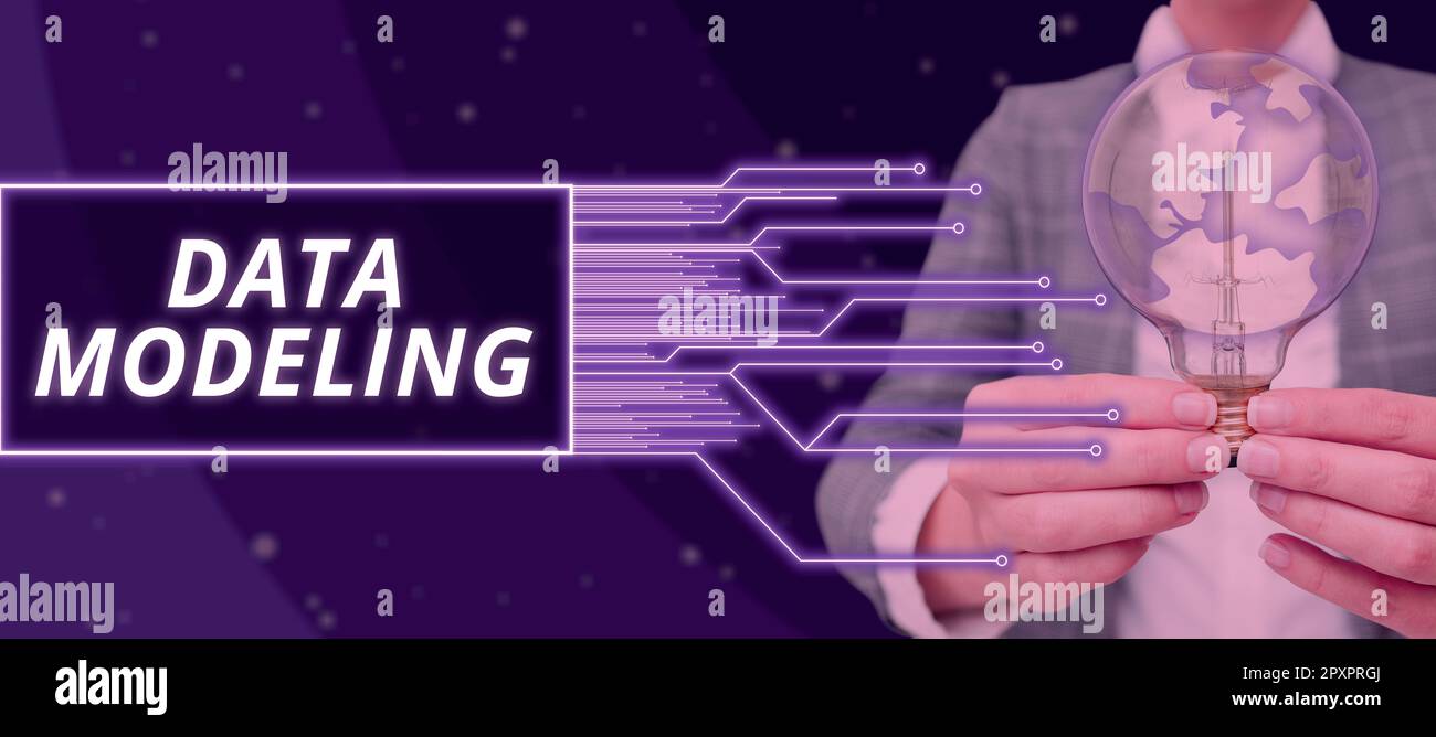 Conceptual display Data Modeling, Business concept process of transferring data between data ...