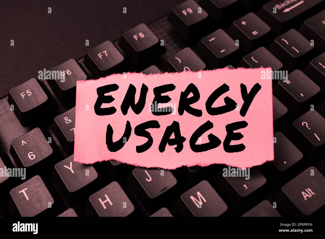 Sign displaying Energy Usage, Concept meaning Amount of energy consumed ...