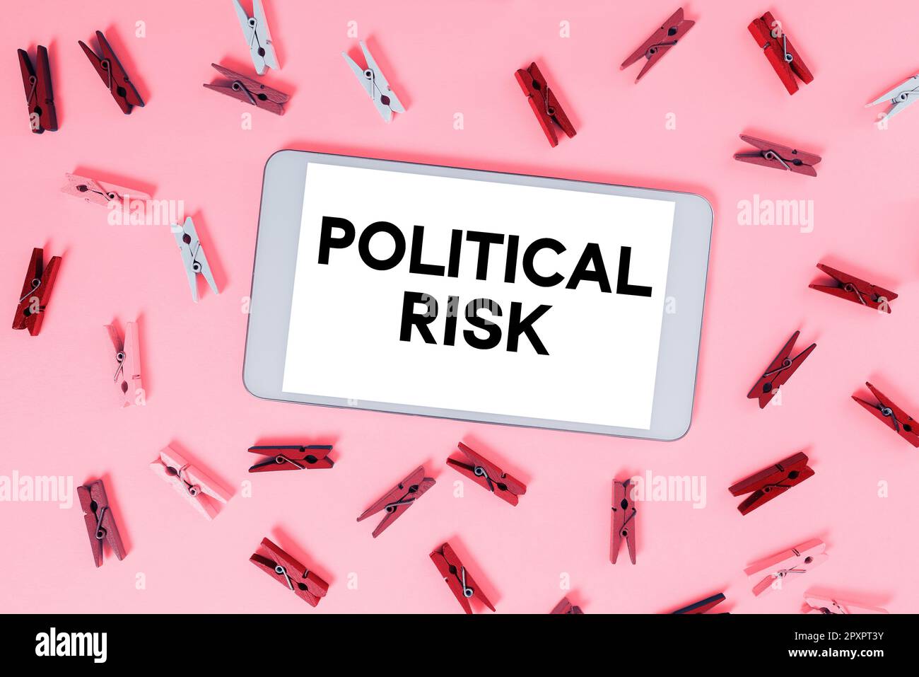 Hand writing sign Political Risk, Business idea communications person ...