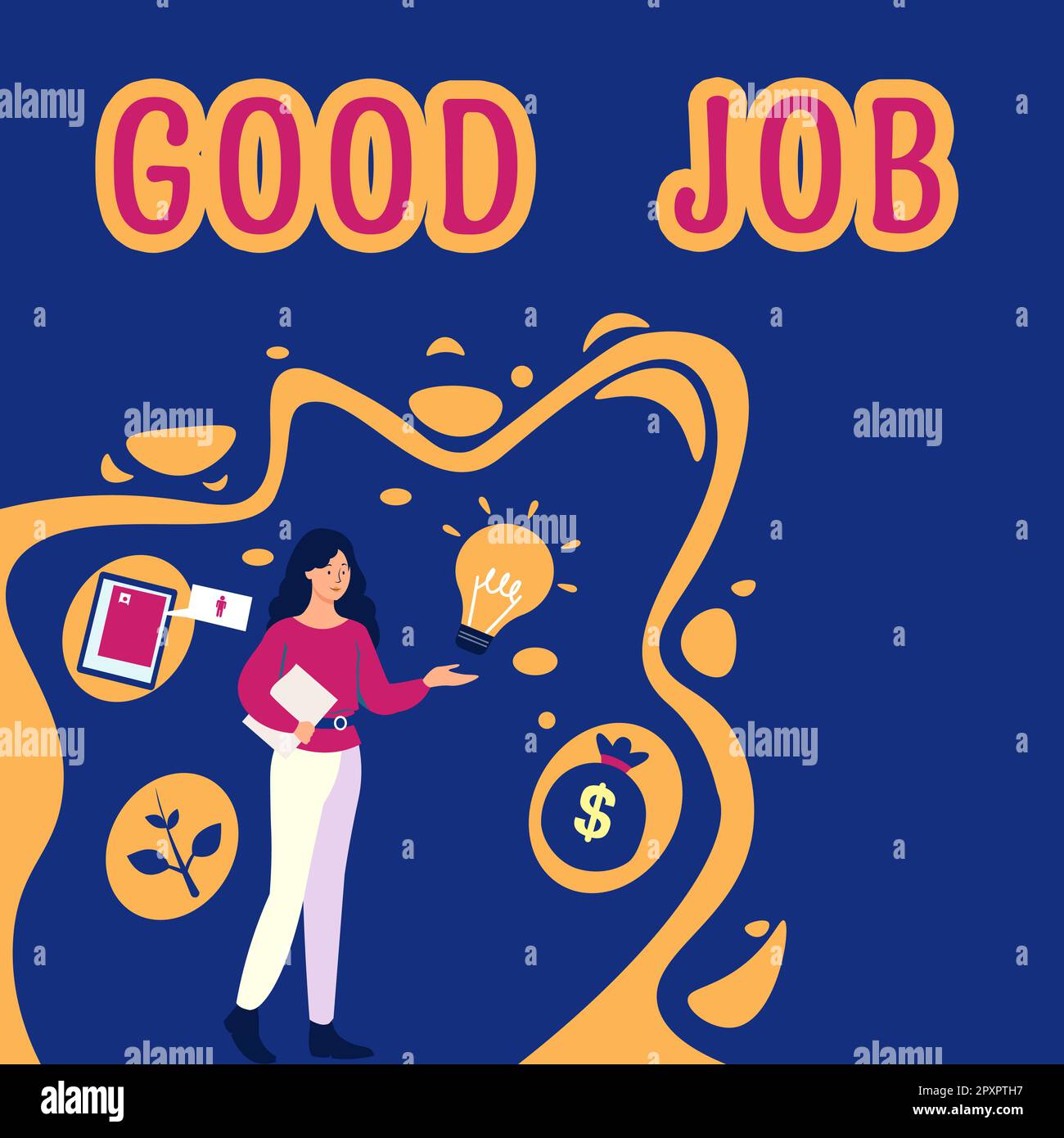Text showing inspiration Good Job, Concept meaning encourage someone ...