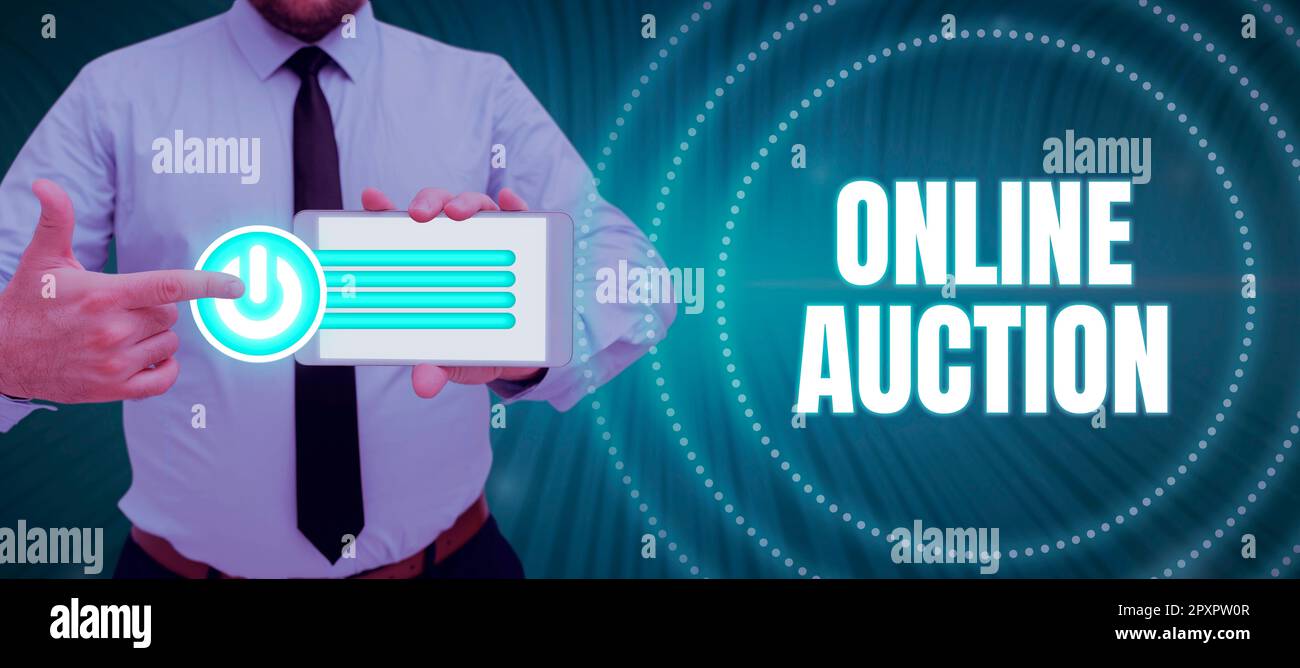 Conceptual caption Online Auction, Business overview process of buying ...